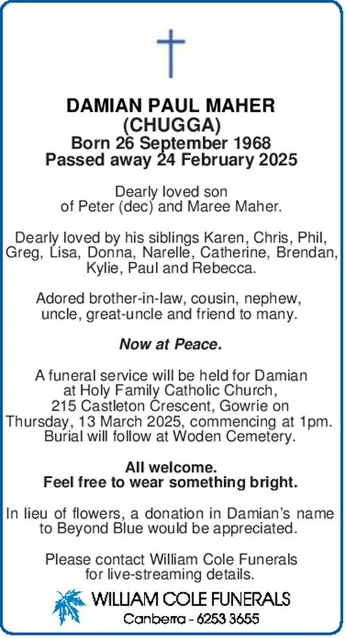 Damian Maher — William Cole Funerals | Excellence in Funeral Service