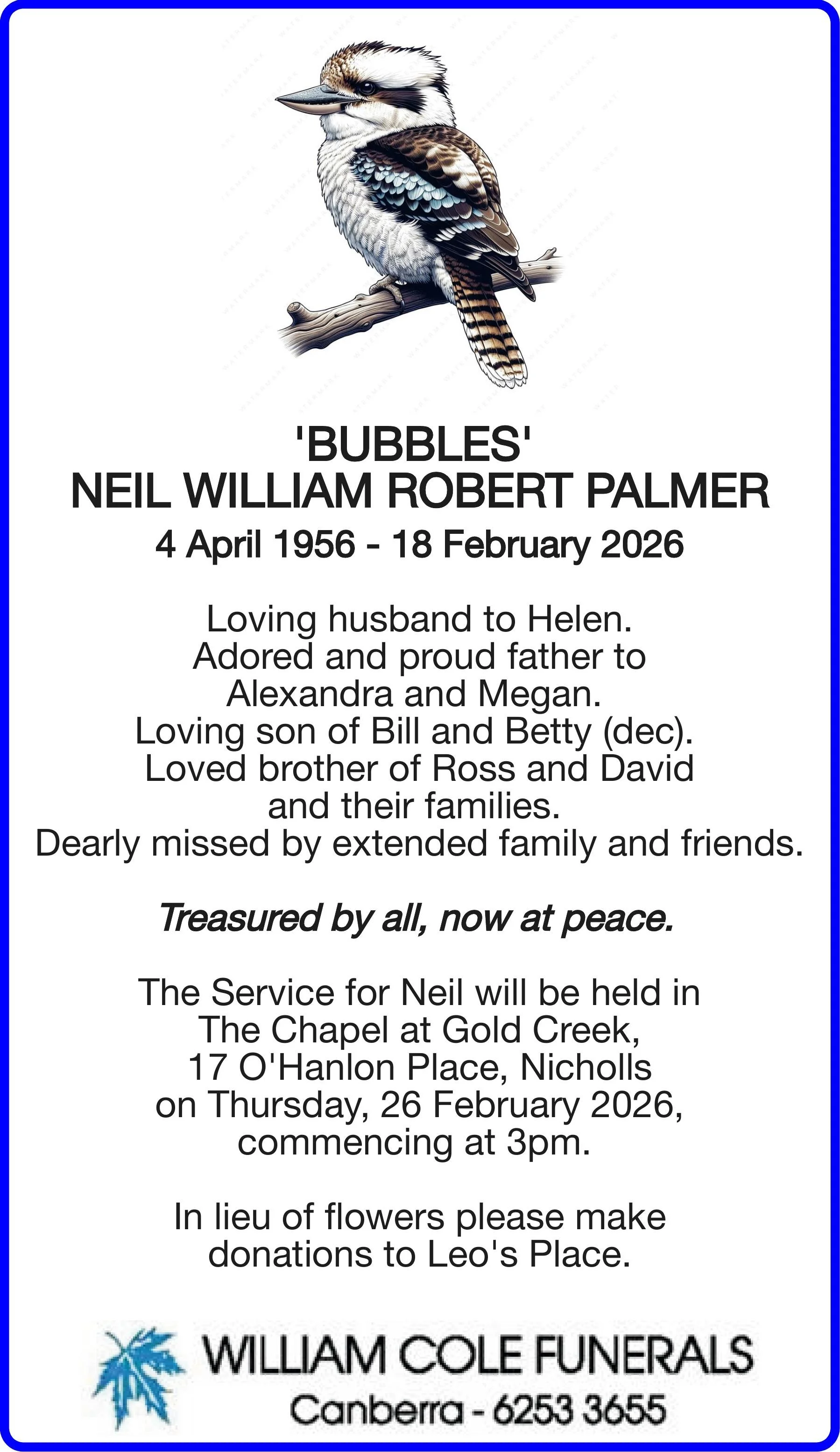 Neil Palmer — William Cole Funerals | Excellence in Funeral Service