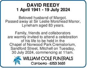 David Reedy — William Cole Funerals | Excellence in Funeral Service