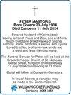 Peter Mastoris — William Cole Funerals | Excellence in Funeral Service