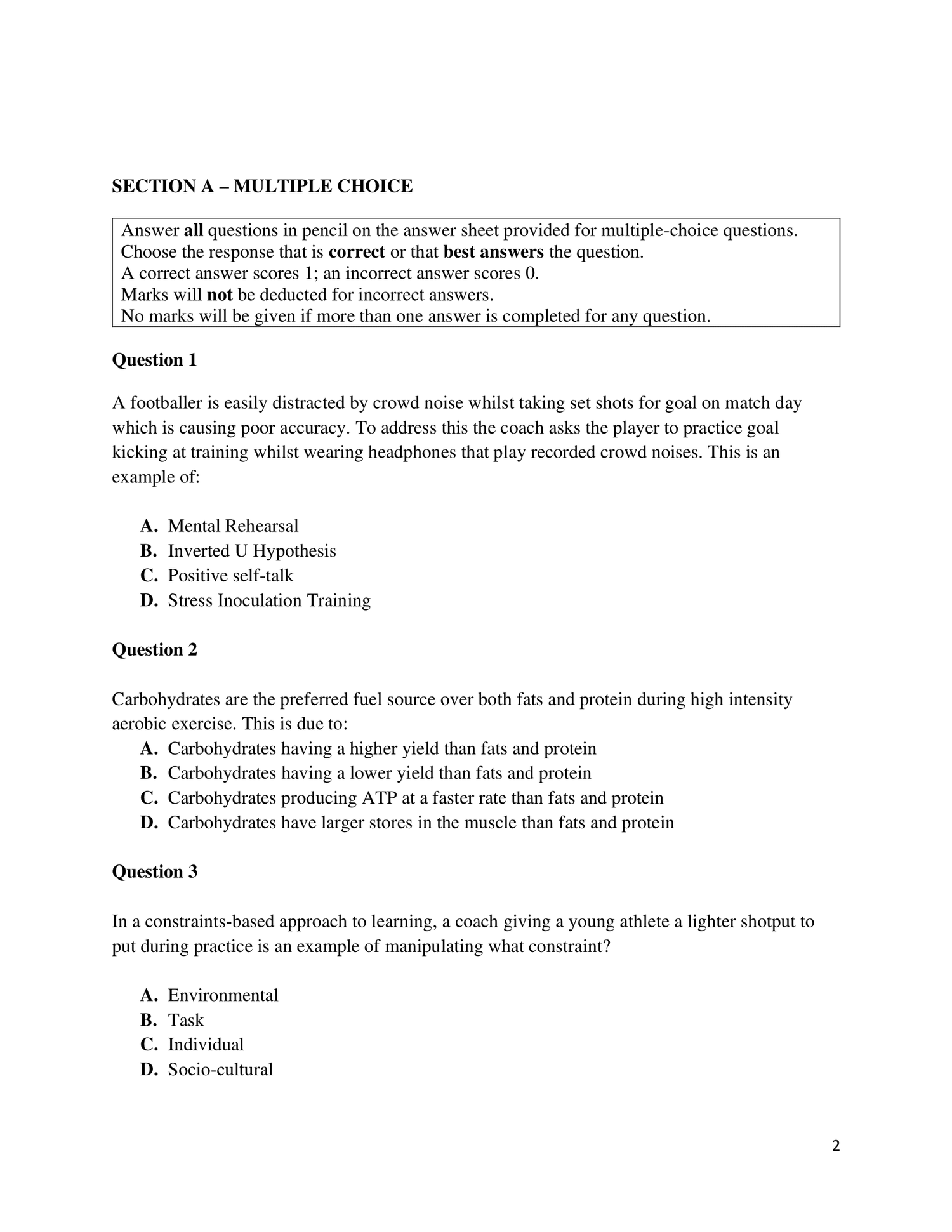 2024 Unit 3 Practice SAC's - Available NOW — abcPE - VCE Physical Education