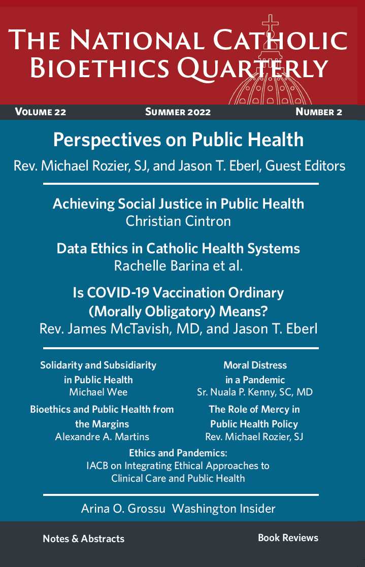 NCBQuarterly — The National Catholic Bioethics Center