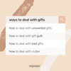 5+ Ways to Deal with Unwanted Gifts — Organize Nashville