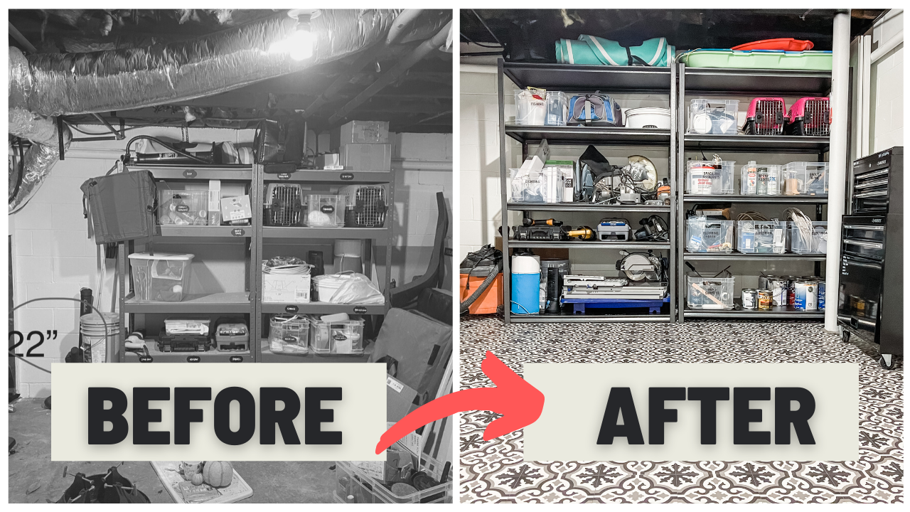 Basement Storage Organization