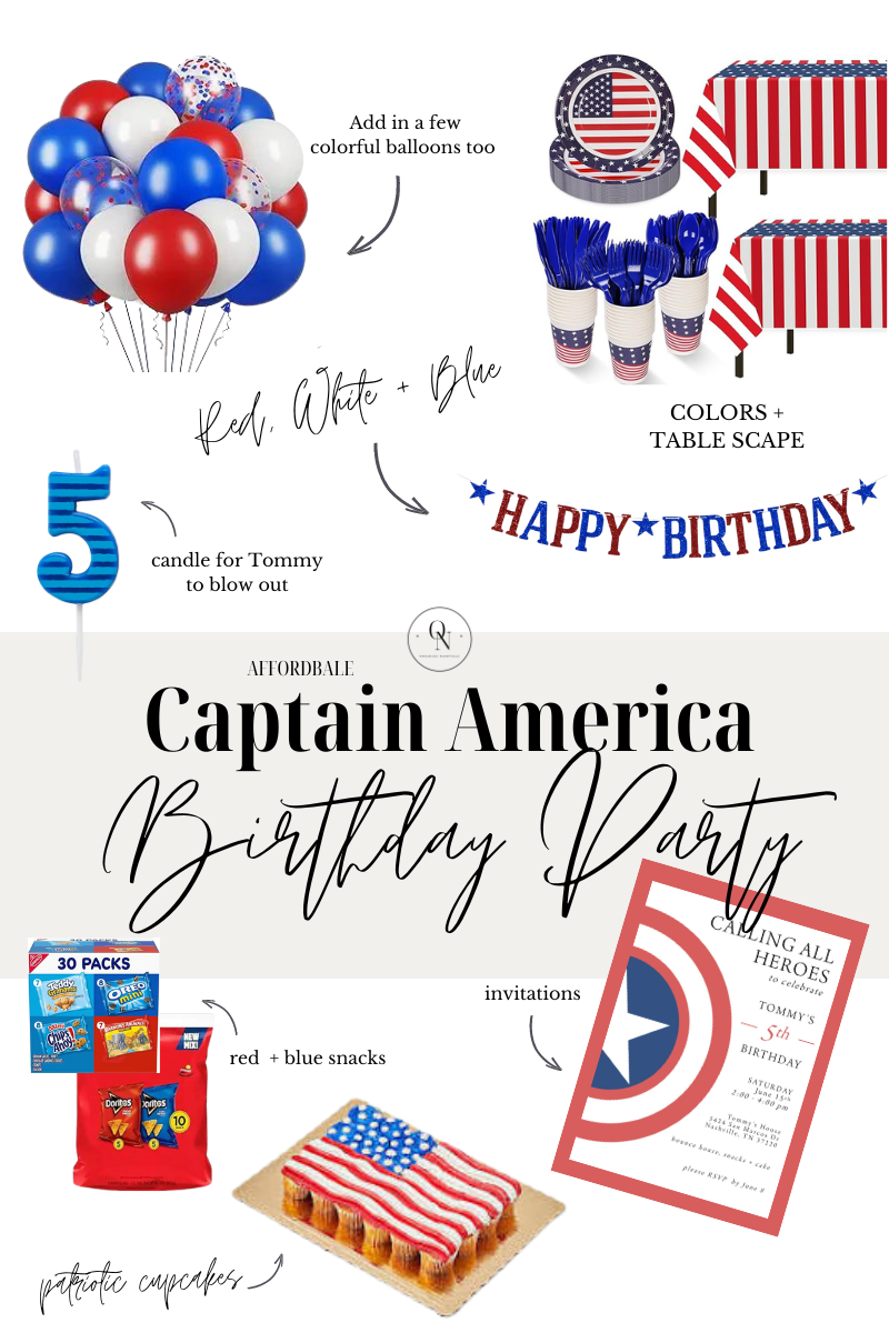 Captain America Birthday Party Supplies