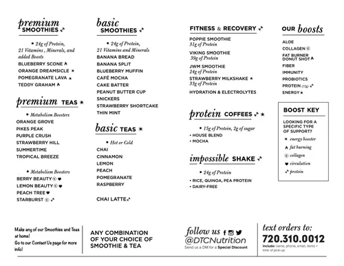 Nutritious Shakes, Smoothies and Energy Drinks packed with essential ...