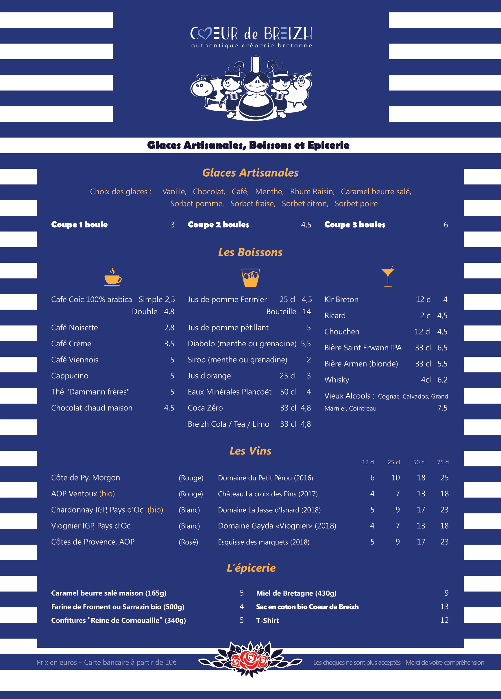 Menu — Coeur de Breizh