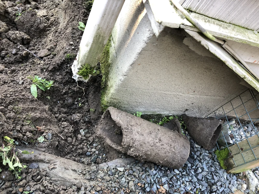 House Downspout Drainage Install to Protect Lower Level — baklinski ...