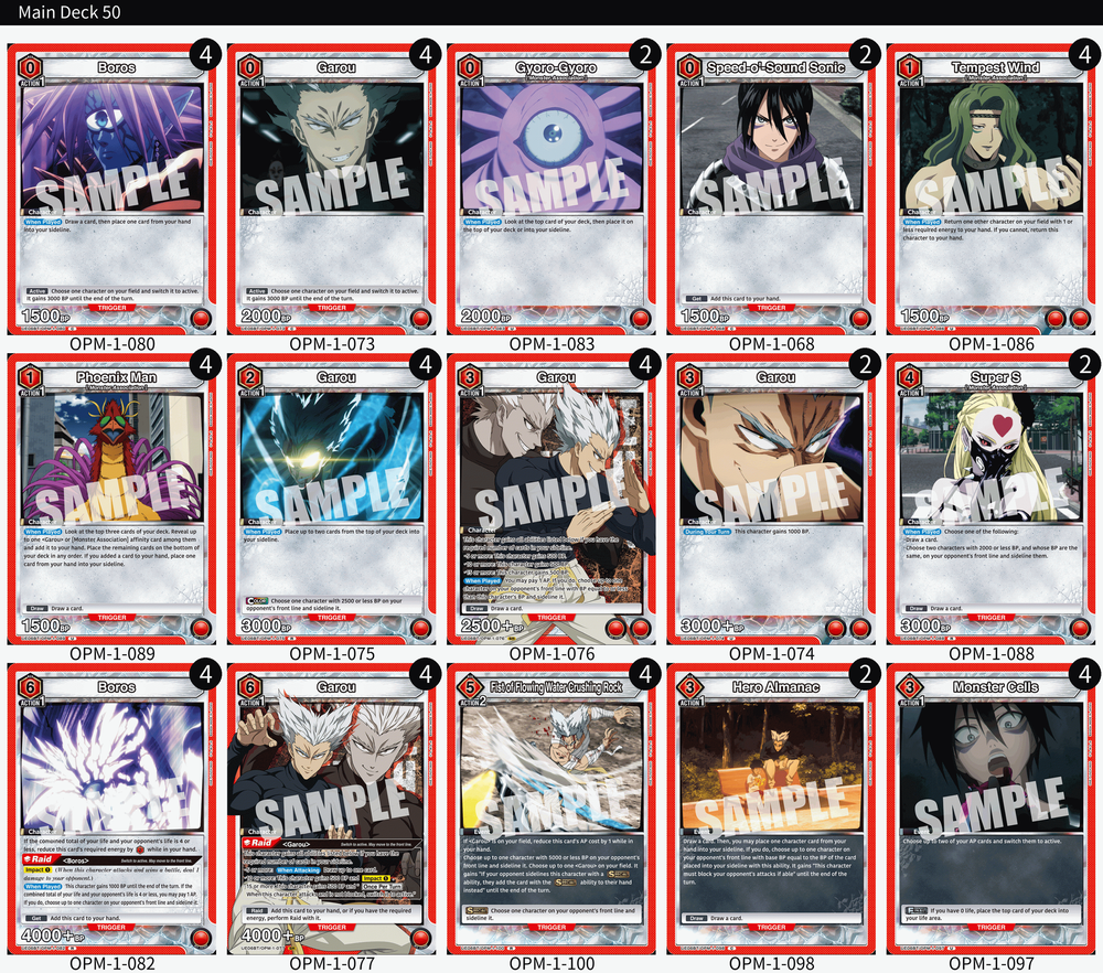 UNION ARENA: Every One Punch Man Deck, Ranked — Joseph Writer Anderson