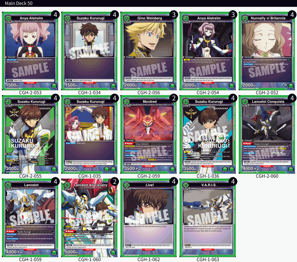 UNION ARENA: Every Code Geass Vol. 2 Deck, Ranked — Joseph Writer Anderson
