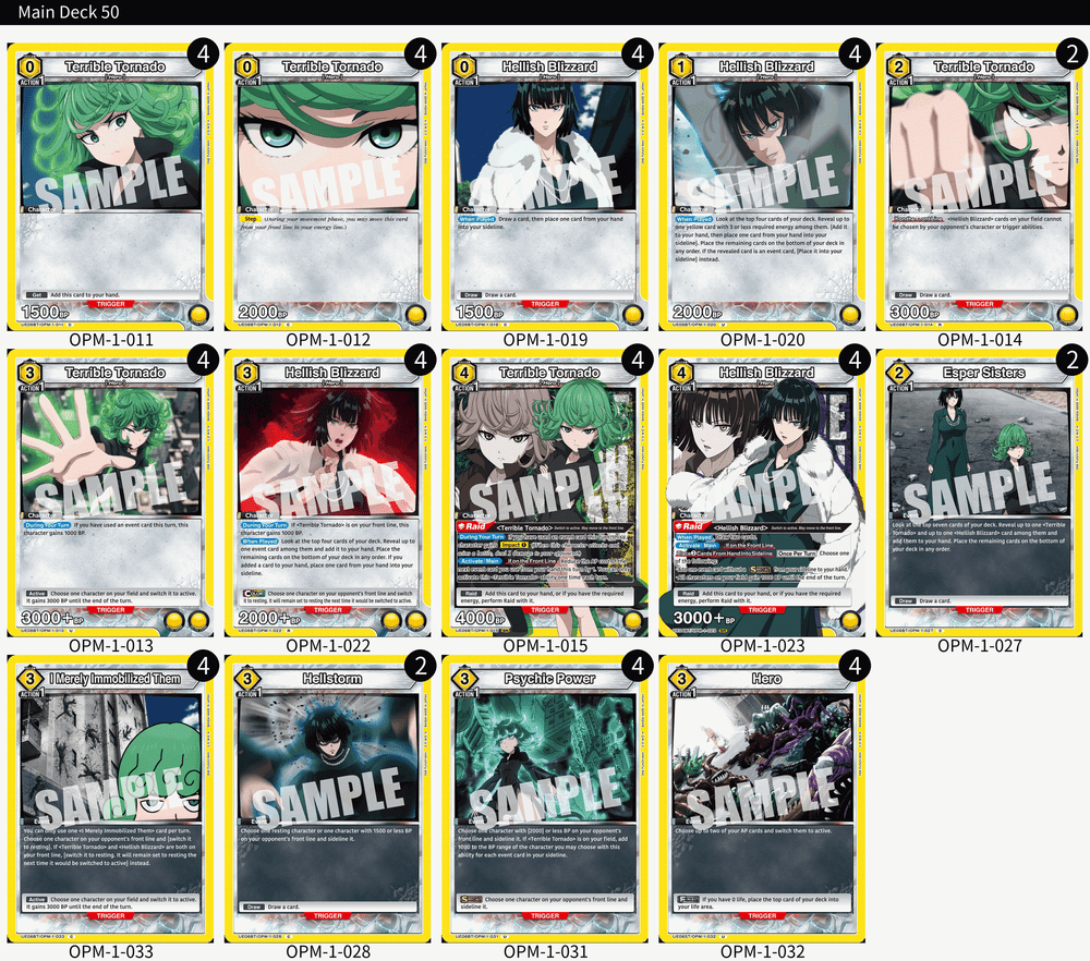 UNION ARENA: Every One Punch Man Deck, Ranked — Joseph Writer Anderson