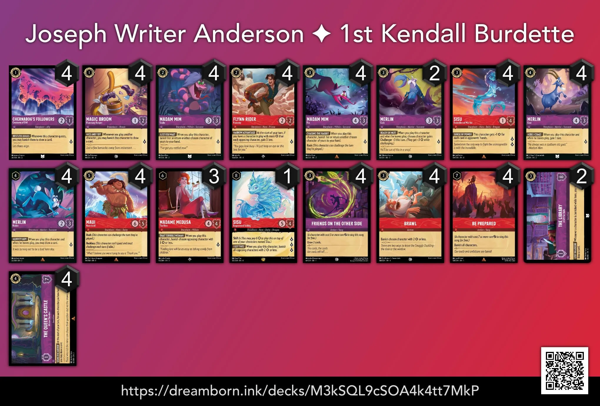 Lorcana Ruby/Amethyst Bounce Control Deck List and Guide (Set Five ...