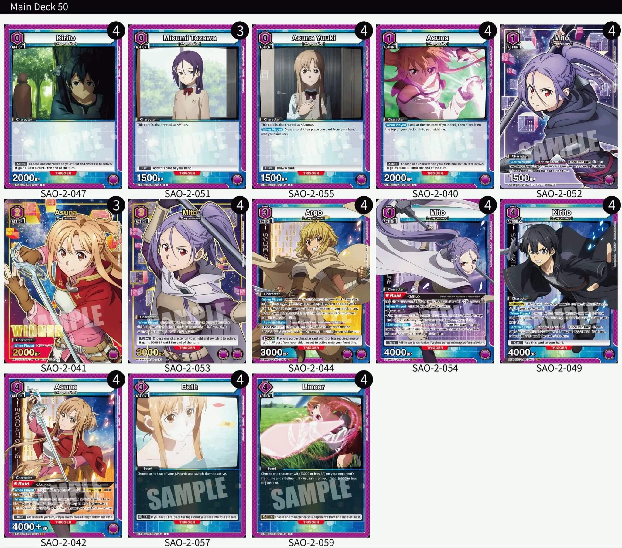 4 Asuna UNION RARE Winner Cards Later – SAO VOl. 2 Rare Battle Recap ...