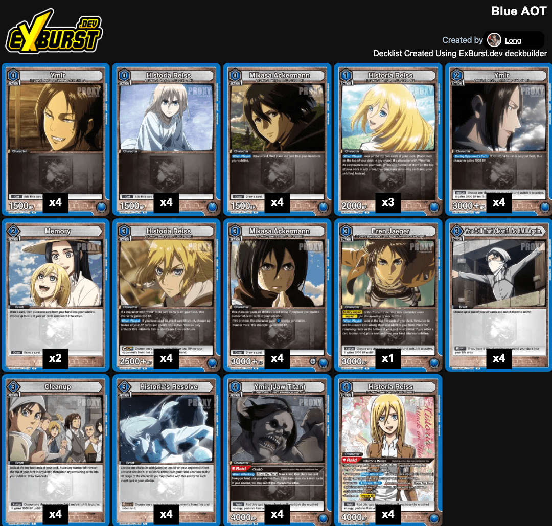 UNION ARENA: Every Attack on Titan Deck, Ranked — Joseph Writer Anderson