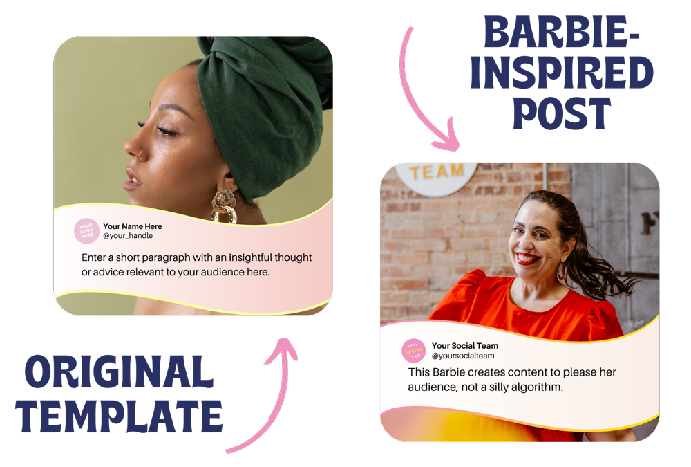 How to Create Barbie-Inspired Social Media Content (Free Canva ...