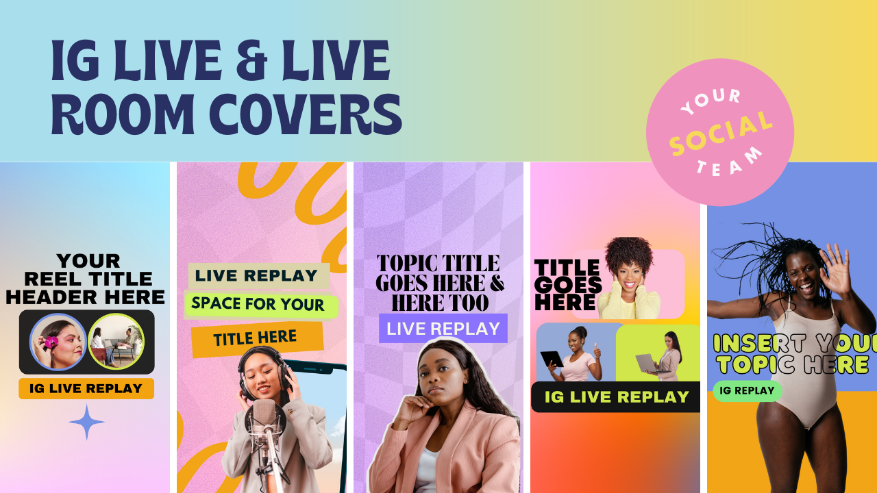 IG Live & Live Room Covers — Your Social Team
