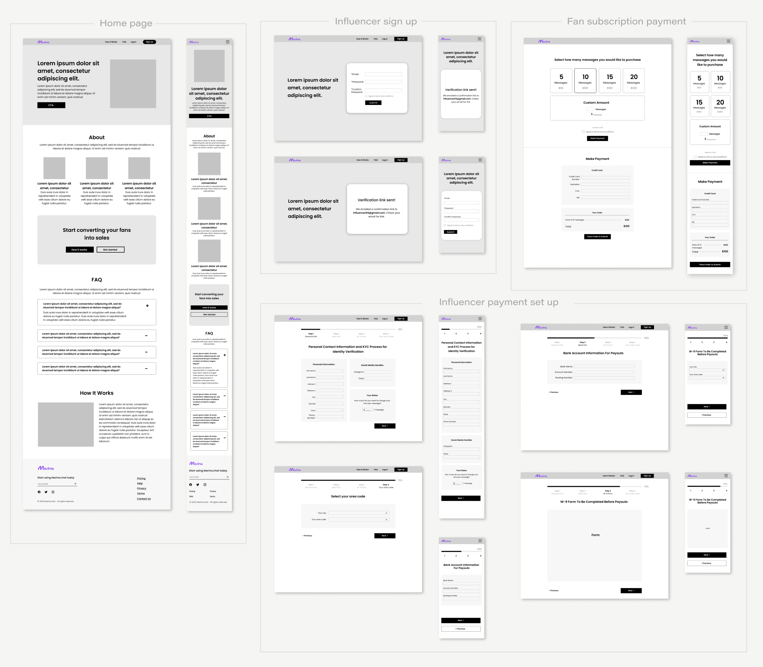 Marina.chat - UI/UX Design — Playground