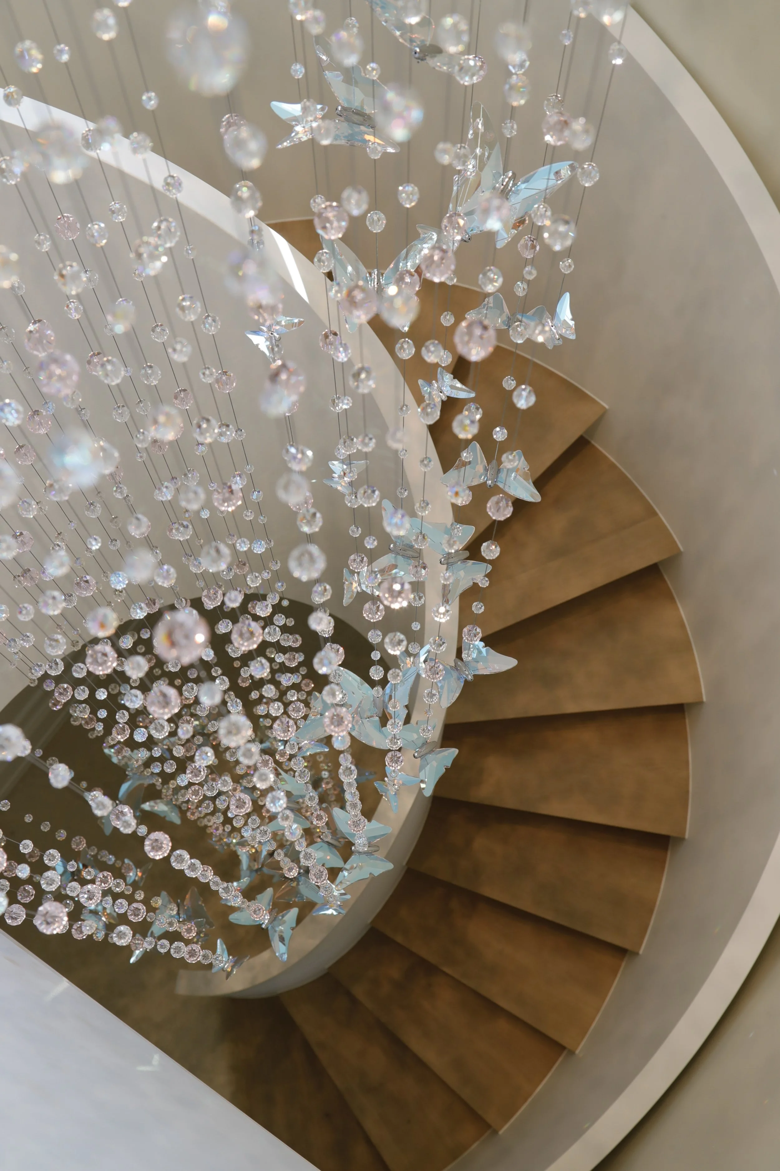 Spectrum | Crystal Lighting for Staircase - Butterfly - Project Damme