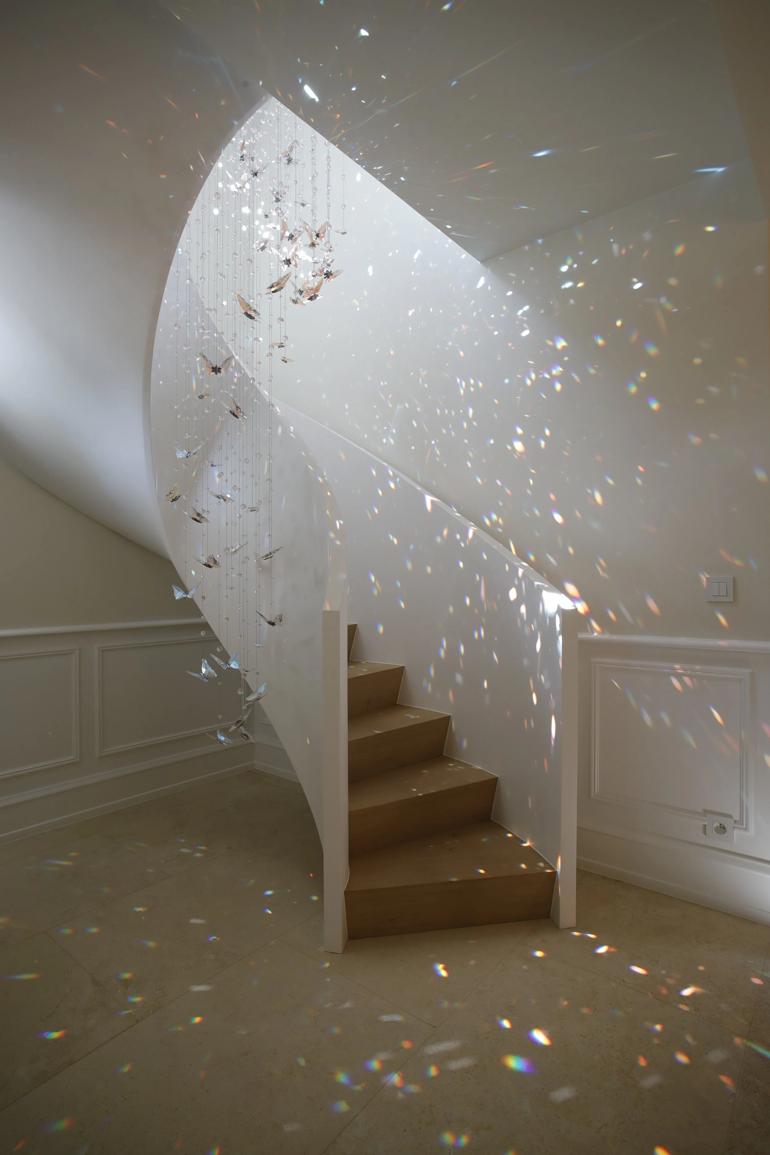 Spectrum | Crystal Lighting for Staircase - Butterfly - Project Damme