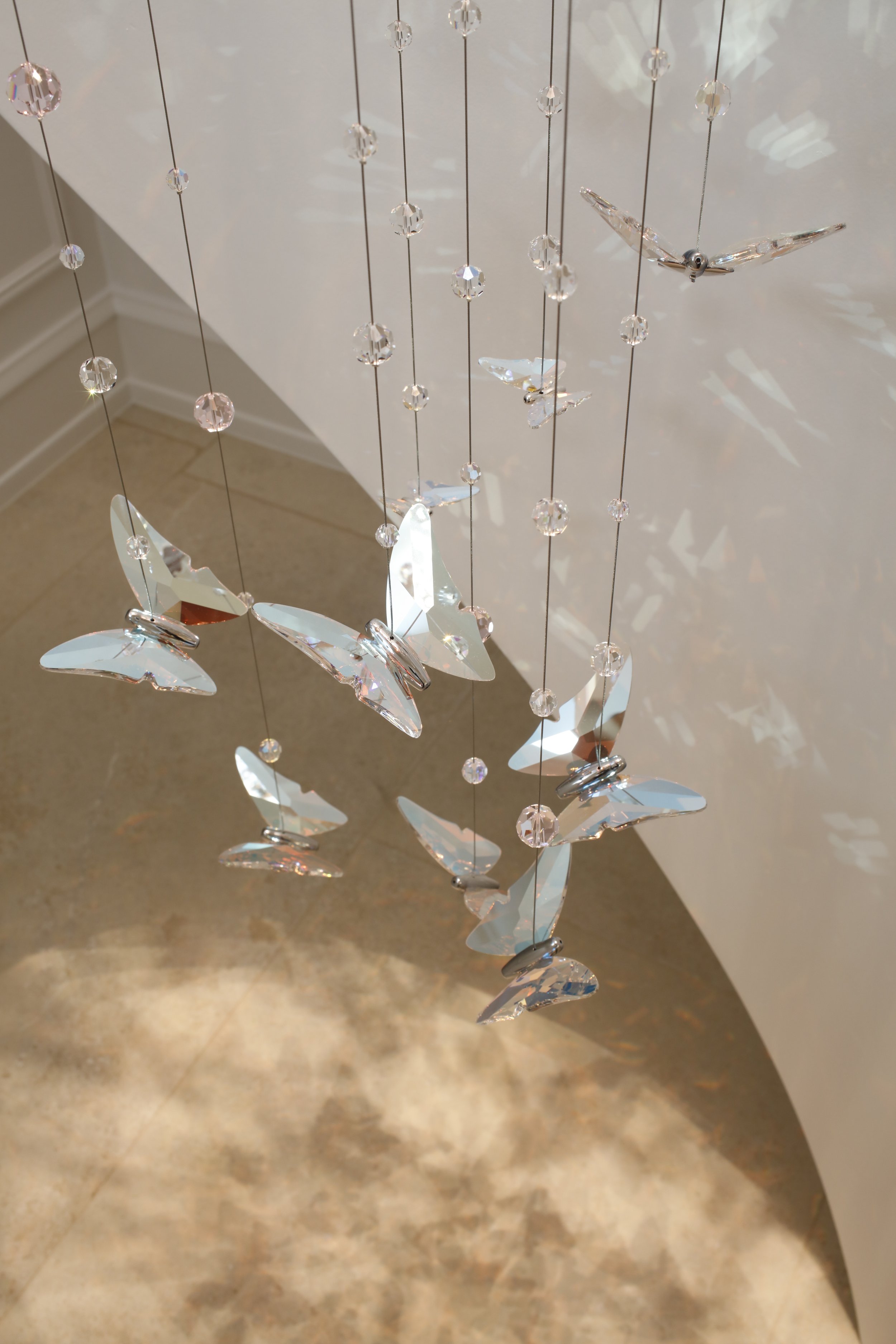 Spectrum | Crystal Lighting for Staircase - Butterfly - Project Damme