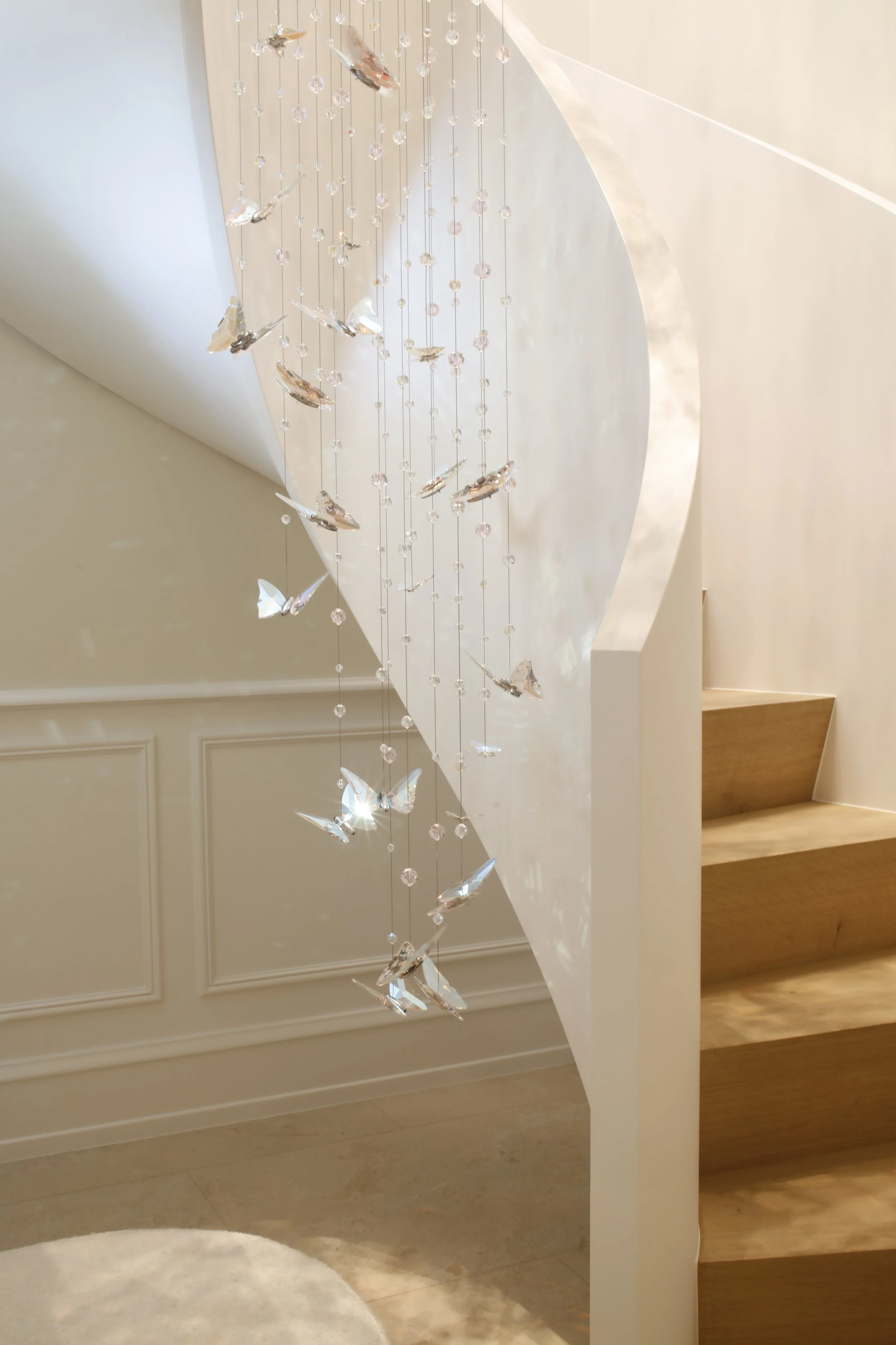 Spectrum | Crystal Lighting for Staircase - Butterfly - Project Damme