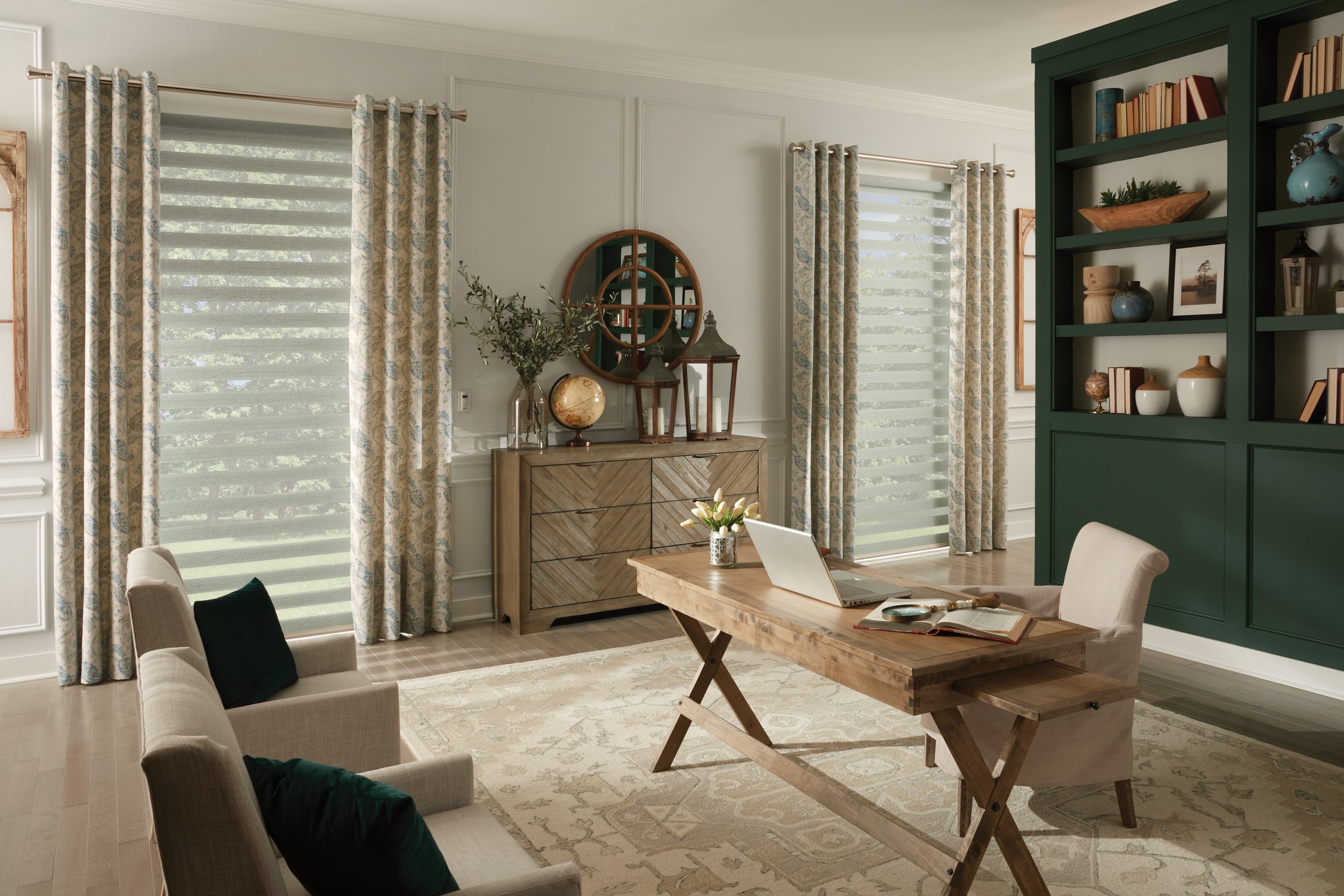 Layered Shades - Rockwood Shutters