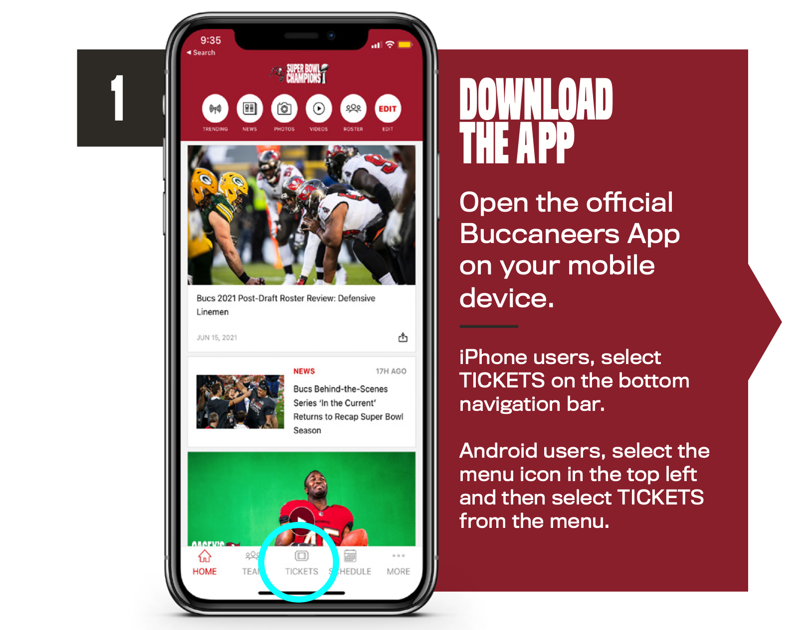Bucs Mobile Tickets — Raymond James Stadium