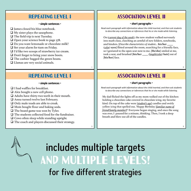 Intelligibility Strategies Task Cards: Leveled Practice — The Speech ...