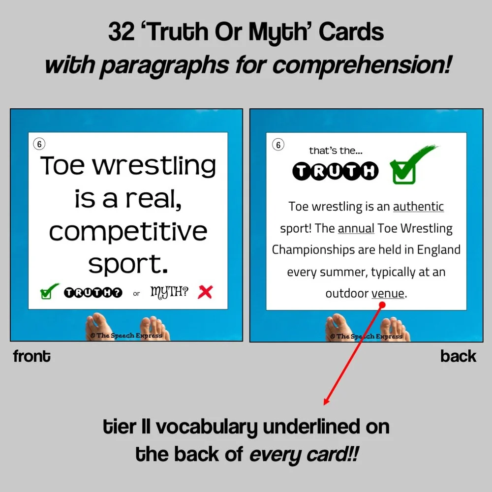 Truth or Myth Winter Mini Set: An Activity for Mixed Speech and ...