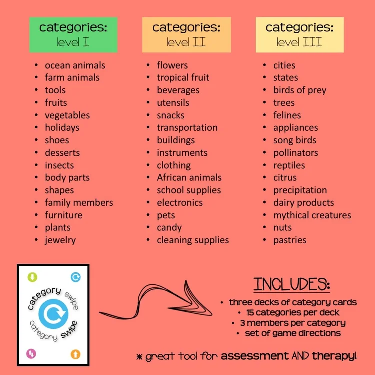 Describing Strategies File Folder for Push-In — The Speech Express