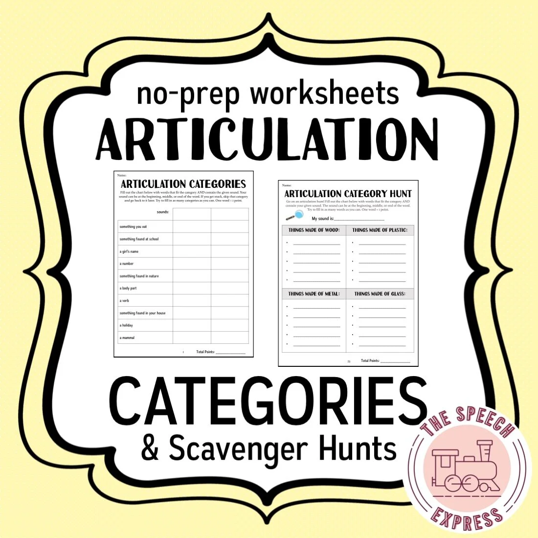 Articulation Word Ring: Sound Loaded /R/ Words — The Speech Express