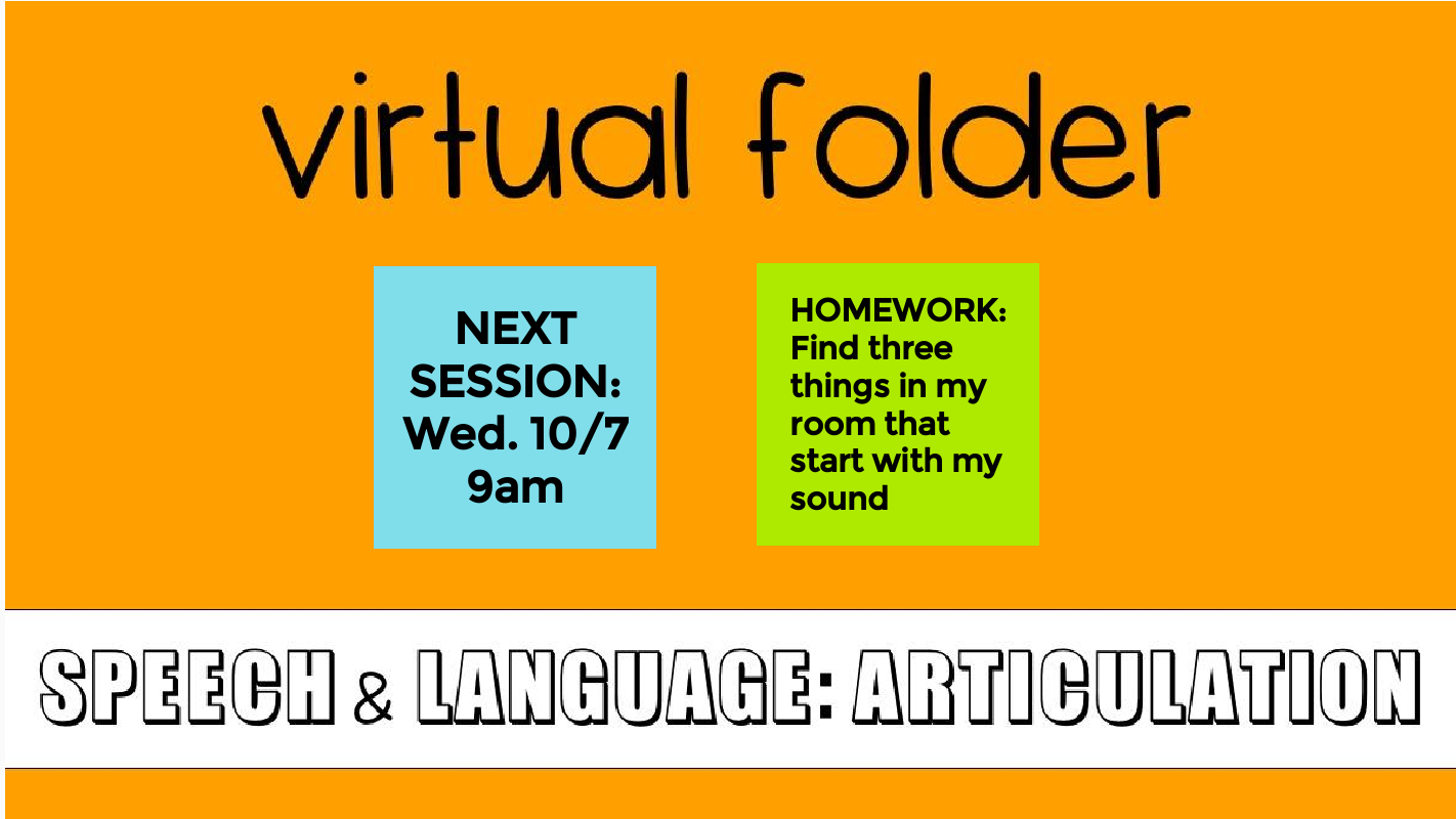 Virtual Speech and Language Folders — The Speech Express