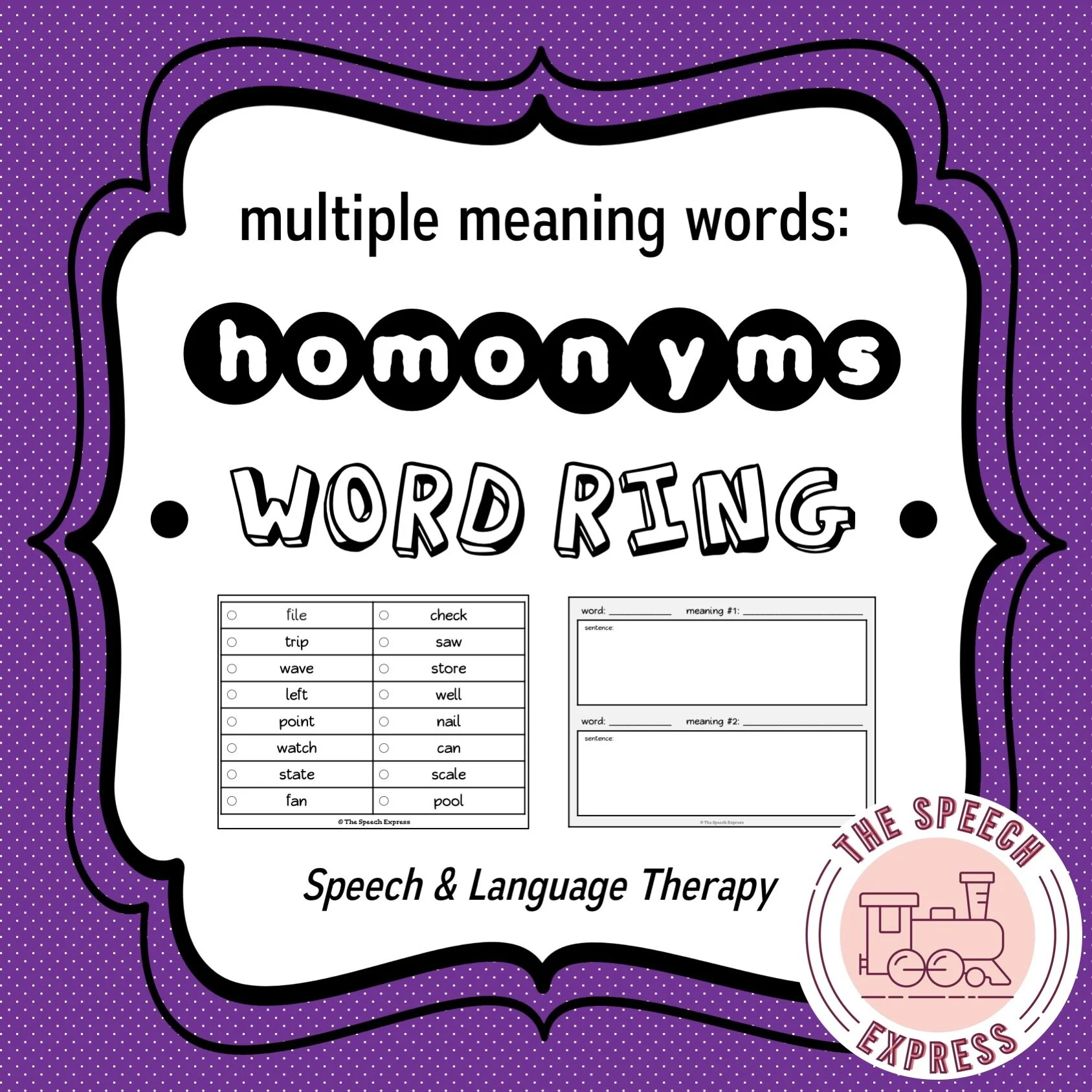 Articulation Word Ring: Sound-Loaded /S/ Sentences — The Speech Express