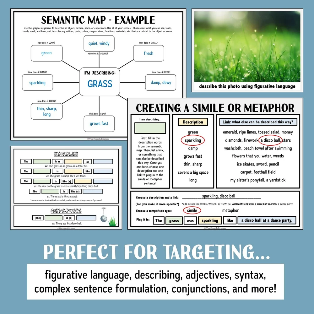 Semantic Relationships: Task Cards for Speech and Language — The Speech ...