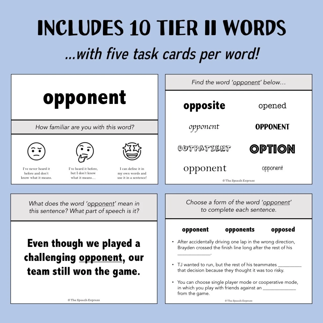 Adjective Photo Cards — The Speech Express