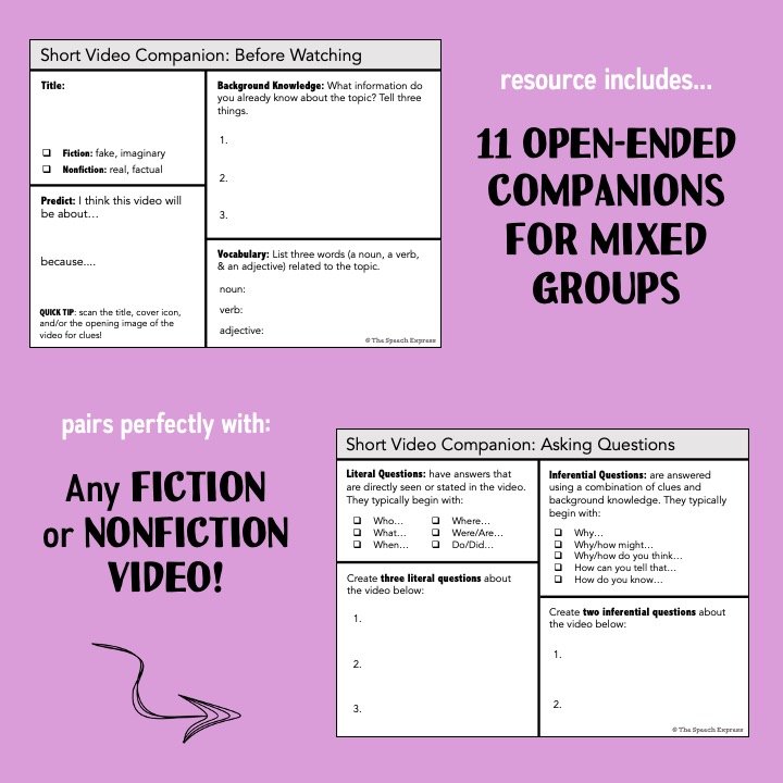 Snack Attack: Short Video Companion and Lesson Plans for Speech and ...