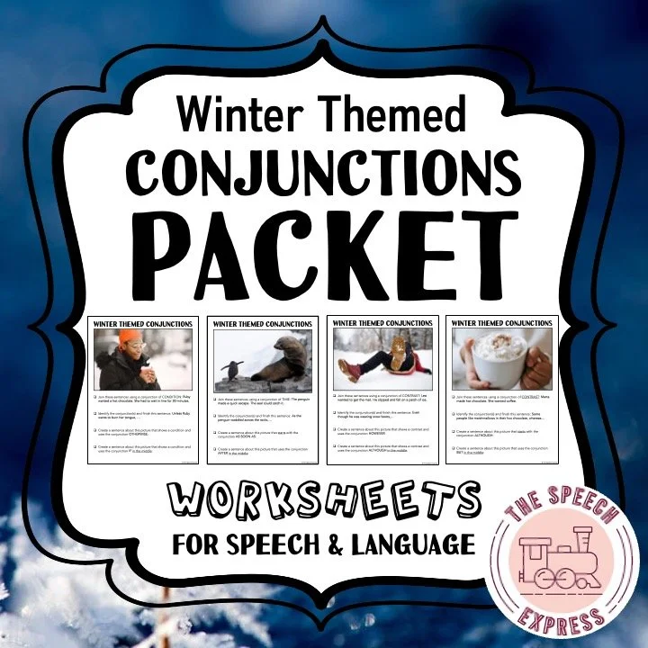 Fall Themed Conjunctions Packet for Speech and Language Therapy — The ...