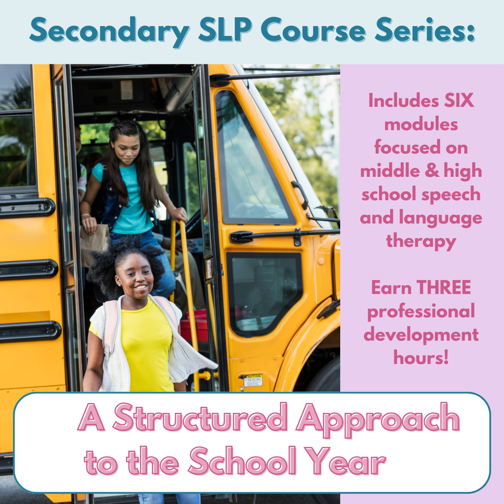 Join the Secondary SLP Course — The Speech Express