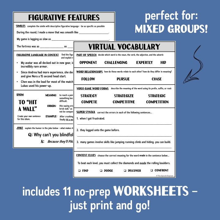 Articulation Categories and Scavenger Hunts — The Speech Express