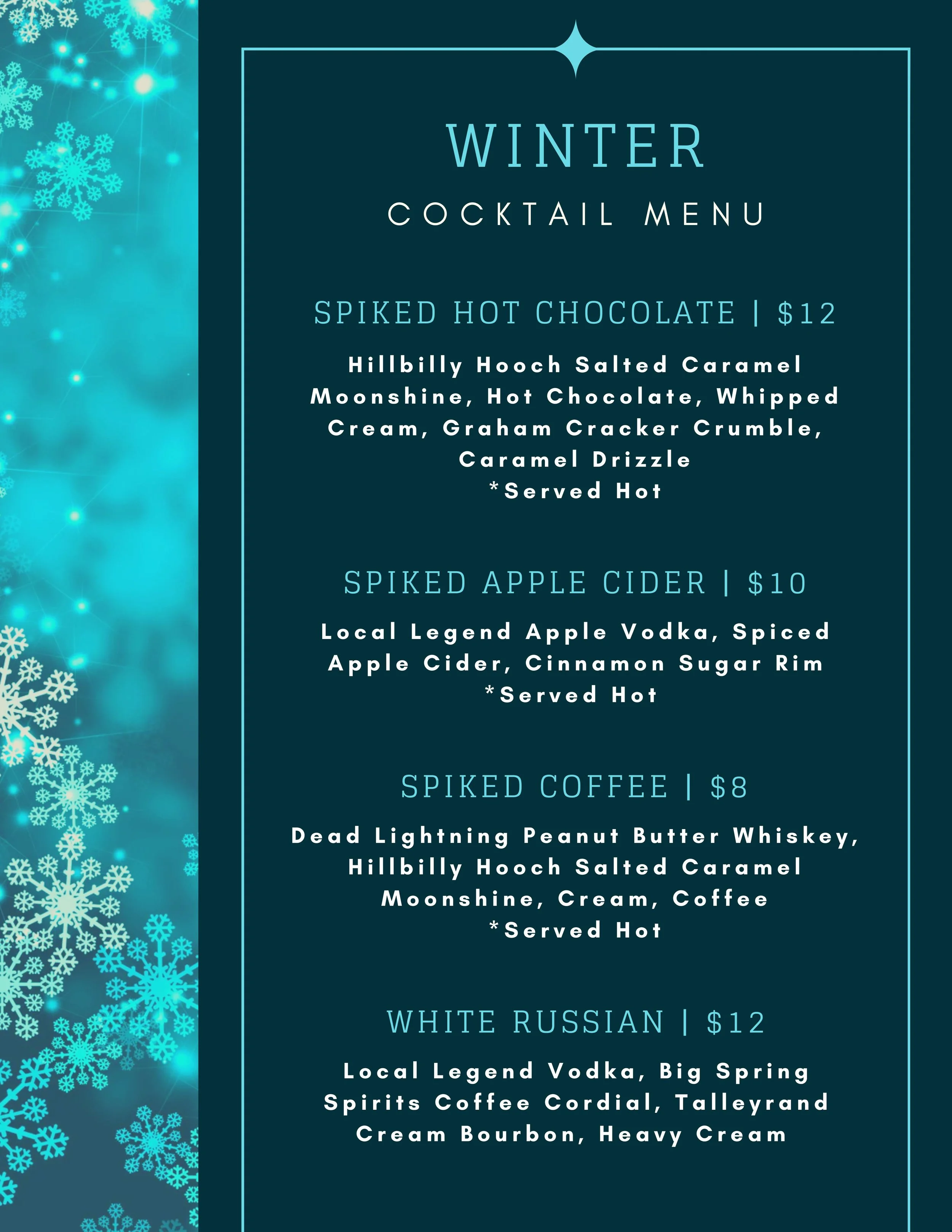 COCKTAILS — Lebanon Valley Craft Brewery