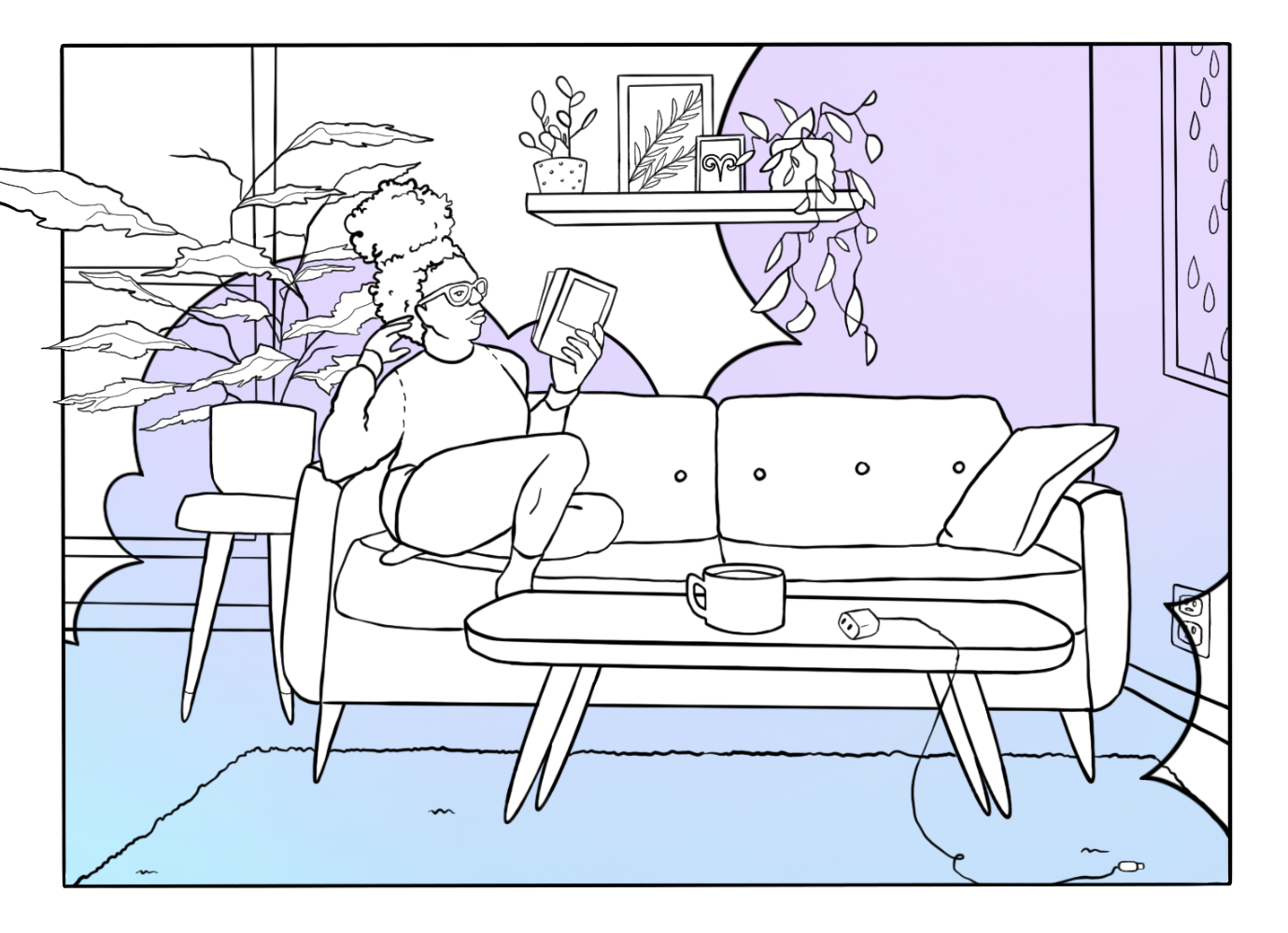 Cozy Reading Print — Bold + Dreamy