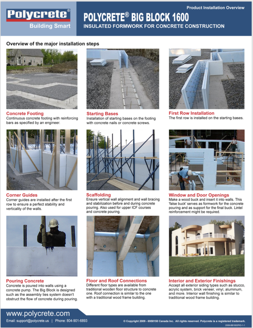 ICF Construction Resources and Downloads — Polycrete USA