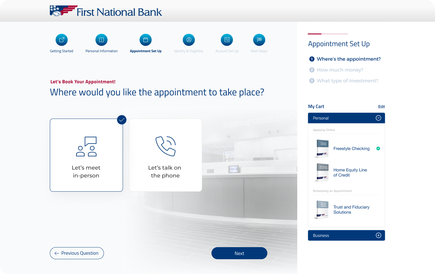 First National Bank: Online Banking Experience — Richa Dhingra