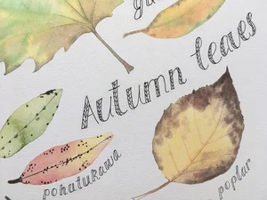 Creative hand lettering with children — Nature Journaling Week