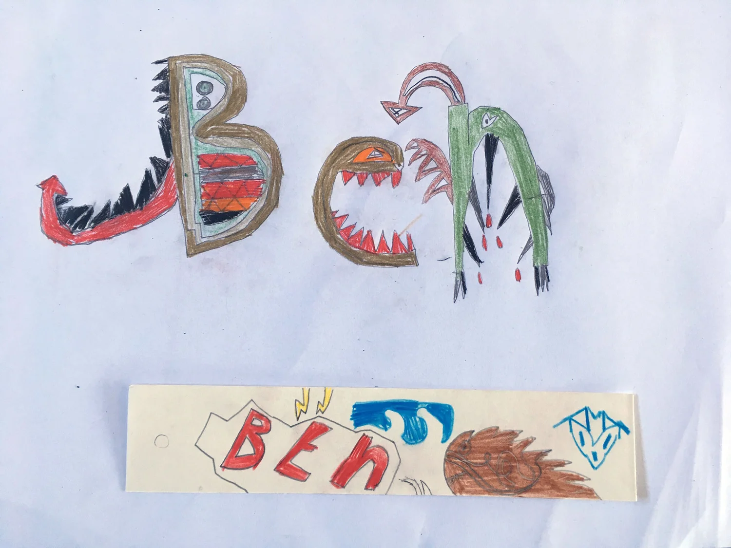 Creative hand lettering with children — Nature Journaling Week
