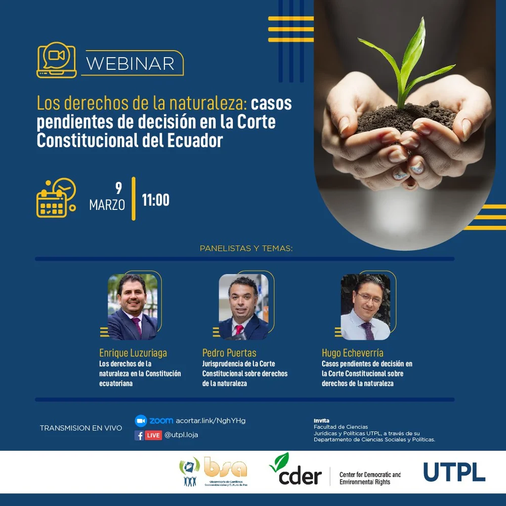 Webinar: Derechos de la naturaleza- Casos pendientes de decisión de la ...