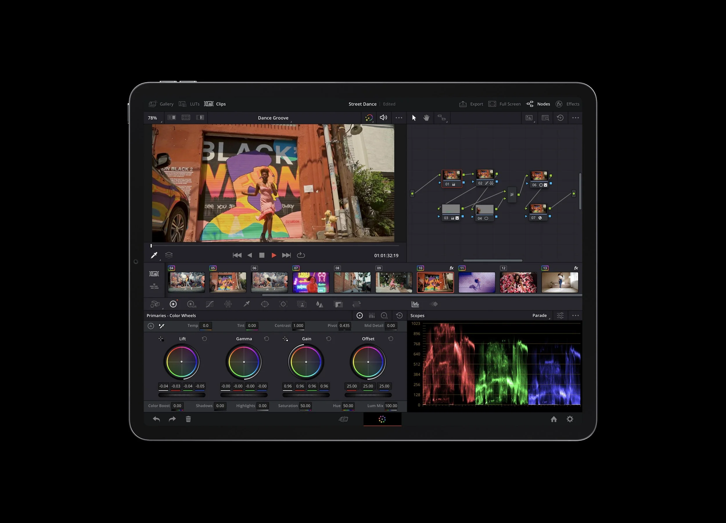 Blackmagic Design DaVinci Resolve for iPad — Stream Semester