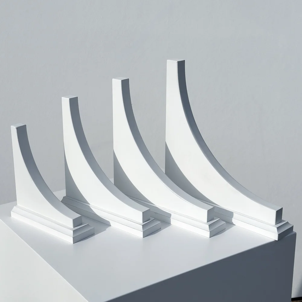 Solid Oak Shelf Brackets - Stylish modern design - Hidden fixings - 3 ...