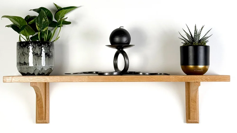Wooden Shelf Brackets - Stylish modern design with hidden fixings - Oak ...