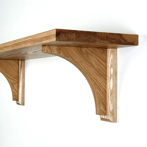 Solid Oak Shelf Brackets - Stylish modern design - Hidden fixings - 3 ...